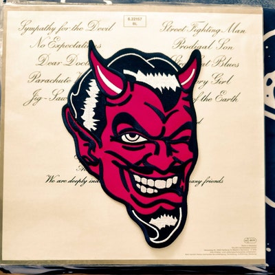 Large RED DEVIL PATCH Iron-on Embroidered Applique 666 Skull Evil Devil ...