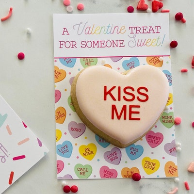 Instant Download Valentine's Day Mini Cookie Card, Printable Candy ...