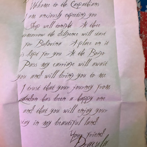 Dracula's Letter to Jonathan Harker Replica Prop - Personalized - Etsy