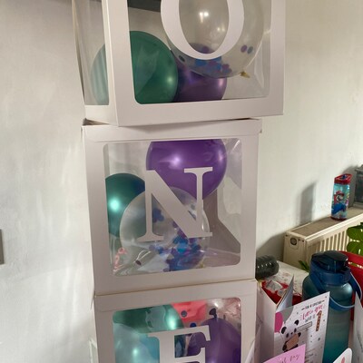 Custom Balloon Boxes for All Occasions, Balloon Box Letters, One ...