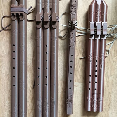 3D Printed Triple Flute Key of A Native American Style - Etsy