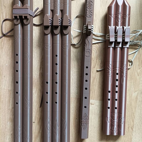 3D Printed Triple Flute, Key of A, Native American Style - Etsy