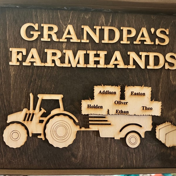Grandpa's Farmhands Farmer Gift for Grandpa Papa Dad Poppy Father's Day ...
