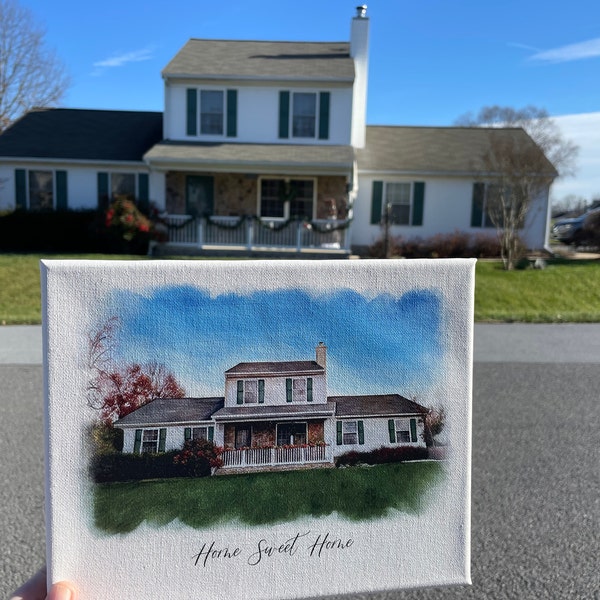 House Portrait, House Painting, House Portrait From Photo, Realtor ...