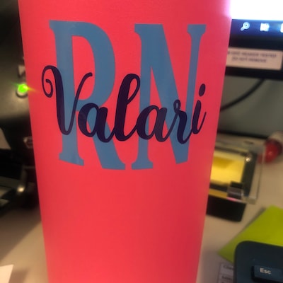DECAL Personalized RN Name Vinyl Decal Sticker Custom Registered Nurse ...