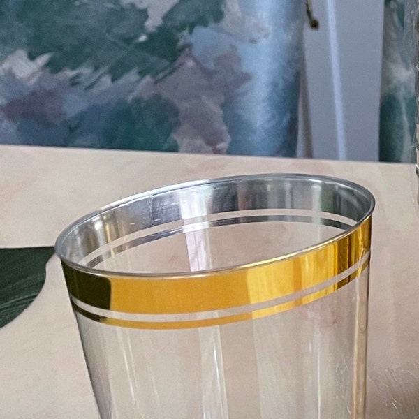 110 Clear Plastic Cups 9 Ounce- Holiday Wedding Party Elegant Gold ...