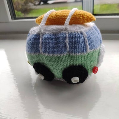 Surf's up Camper Van Toy Knitting Pattern - Etsy