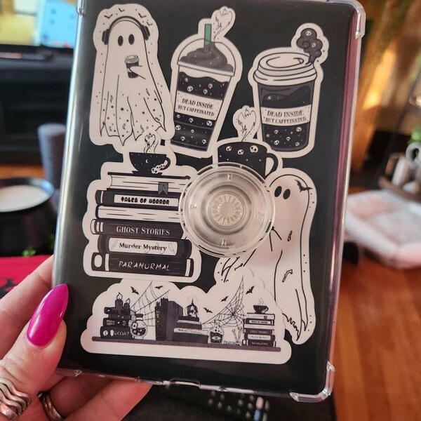 Pink Halloween Bookshelf Sticker Pastel Witch Bookshelf Sticker Pastel ...