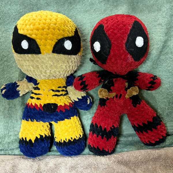 Deadpool & Wolverine Amigurumi Dolls - Crochet PDF Patterns by ...