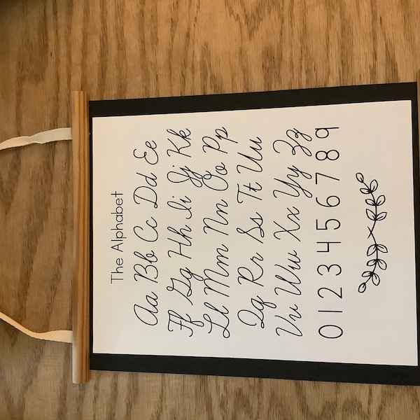 Print & Cursive Alphabet Desk Chart and Poster - Etsy
