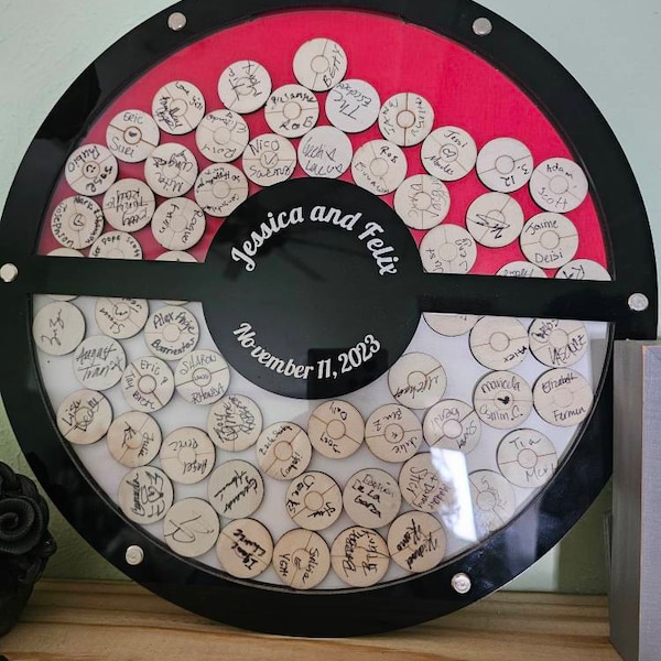 Black Ball Guest Book Alternative, Ball Wedding Guest Book Idea, Ball ...