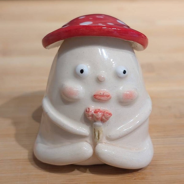 Weird Clown Mushroom, Ceramic Mushroom, Quirky Clown, Unique Decoration ...