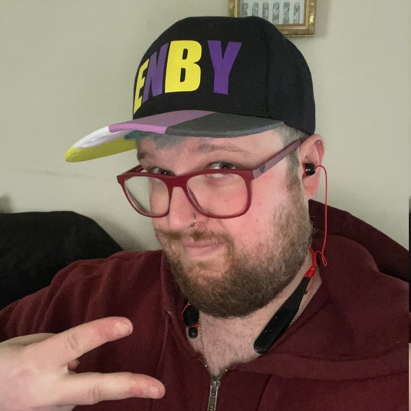 Nonbinary Pride Snapback Hat - Nonbinary Snapback, Nonbinary Hat, Transgender Hat, Nonbinary ...
