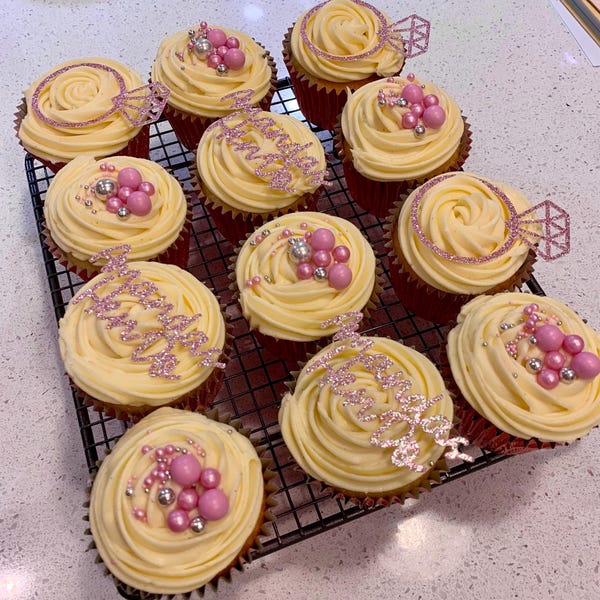 Personalised New Home Cupcake Toppers, First Home, House Warming, Cake ...