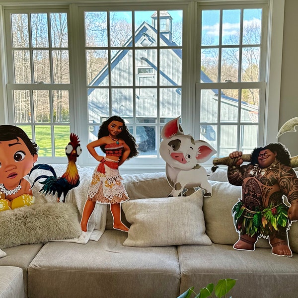 Moana & Friends Birthday Cutouts and Yard Signs - Etsy