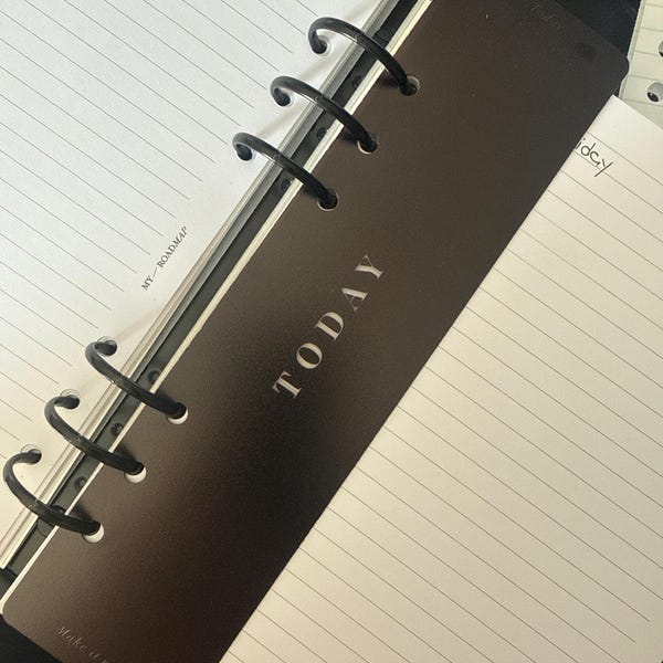 Minimal Planner Page Marker | Black Snap in Today Planner Bookmark for ...