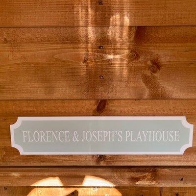 Contemporary Acrylic House Sign 19cm X 12cm Rusty Metal Effect ...