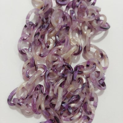 20pcs Chunky Clear Blue Oval Acrylic Chunky Chain Links - Etsy