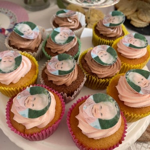 30 Personalised Edible Rice Paper Cupcake Fairy Cake Toppers / - Etsy UK