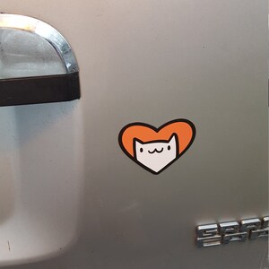 Cat Magnet Heart Cats Vinyl Magnet Waterproof Car Magnet Kawaii Magnet ...