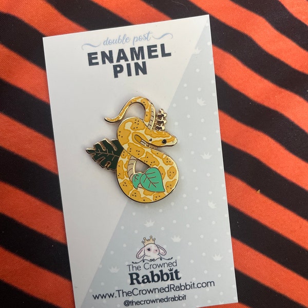 Yellow Corn Snake Enamel Pin, Yellow Snake, Snake Pin, Yellow Snake ...