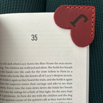 Personalized Premium Leather Heart Bookmark,custom Bookmark, Leather ...