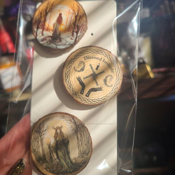 October Full Moon Plaque Hunter's Moon XL Wood Slice Holiday Decoration ...