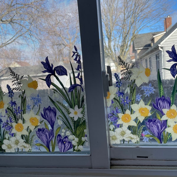 39 Gift Border Window Cling Decal Christmas Decoration. Reusable Vinyl ...