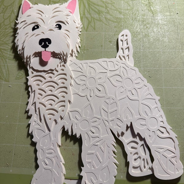 Westie SVG | Layered West Highland Terrier Cutting File - Etsy