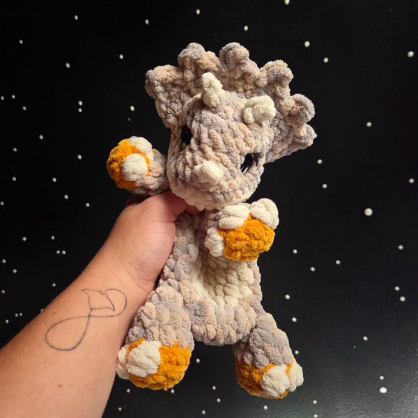 Little Dino Snuggler| Tito the T-rex Dino Heirloom Crochet Baby ...