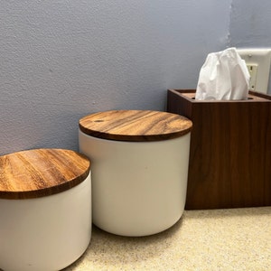 Walnut Trash Can/natural Trash Can/hand Made Trash Can - Etsy