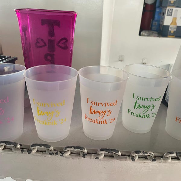 Personalized Wedding Cups Frost Flex Cups, Customizable for Couples ...