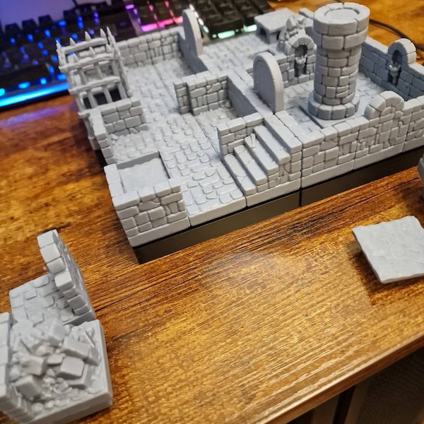 Modular Dungeon Blocks: RPG Terrain Tiles for Tabletop Games - Etsy