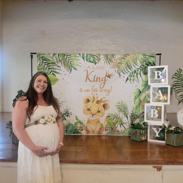Lion Safari Baby Shower, Sage Safari Maternity Sash, Cub Lion Mommy to ...