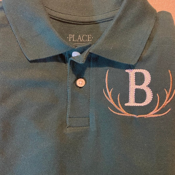 Antler Monogram Frame Embroidery Design. Antlers Embroidery Design ...