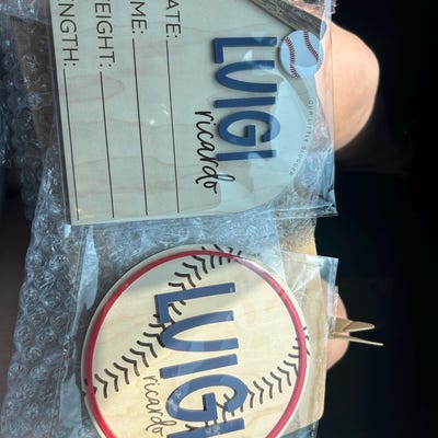 Baseball Baby Birth Stats Board, Baby Name Announcement, Birth ...