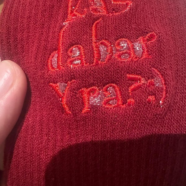 Custom Embroidered Socks, Unisex Cotton Socks Withpersonalized Text ...