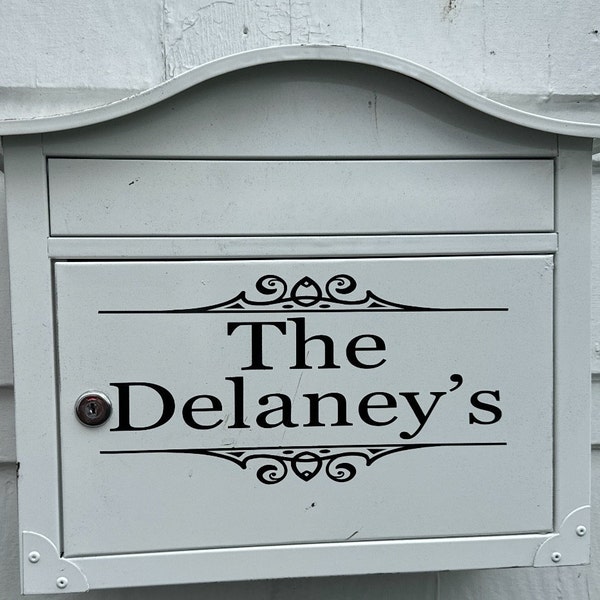 Custom Monogram Mailbox Vinyl Decal Custom Monogram Mailbox Vinyl Decal ...