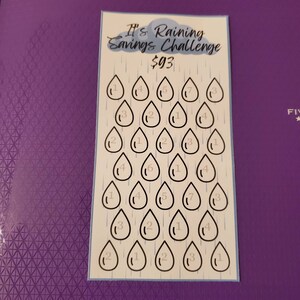 It's Raining Savings Challenge for A6 Envelopes Cash Envelopes Monthly ...