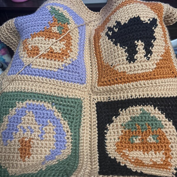 Flower Power Crochet Sweater Pattern - Etsy