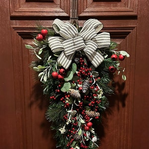 Extra Large Swags for Front Double Doors, Grass and Garland Privacy ...