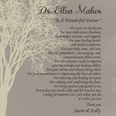 Doctor Gift, A Wonderful Doctor Poem A Truly Great Doctor Appreciation ...