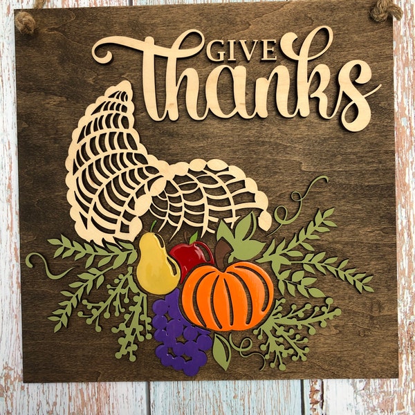 Cornucopia SVG (single and Multi Layer Files!) Clipart and Cut Files ...