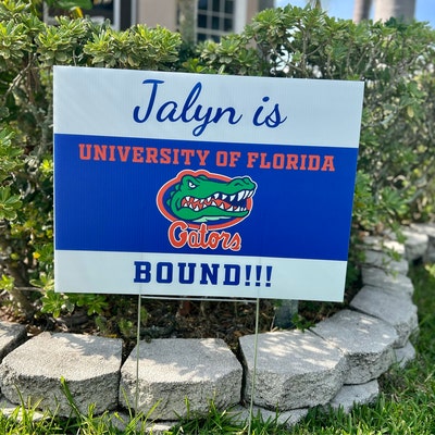 College Bound Yard Sign, College Bound Gift, College Logo Sign, 2024 ...