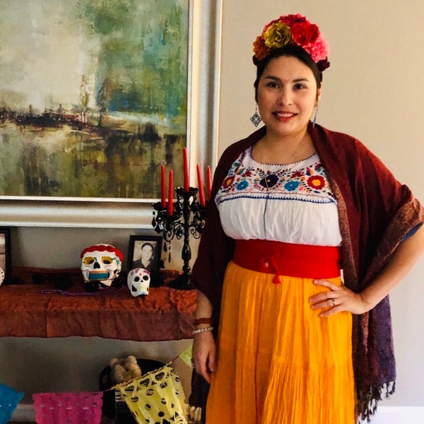 Mexican Maxi Skirt. Mexican Colorful Skirt. Traditional Long Skirt ...