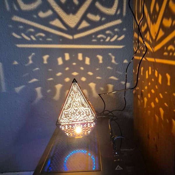 Viking Shadow Lantern – Norse Thor Hammer Mjolnir Pegan Night Light - Etsy