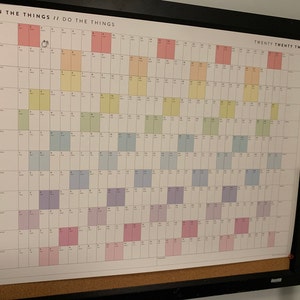 PRINTABLE Undated Focus Goals Annual Wall Planner Digital | Etsy