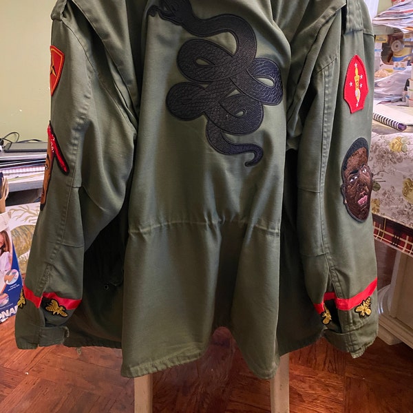 Black Mamba Snake Back Patch Sew Iron on Large Applique Embroidered ...