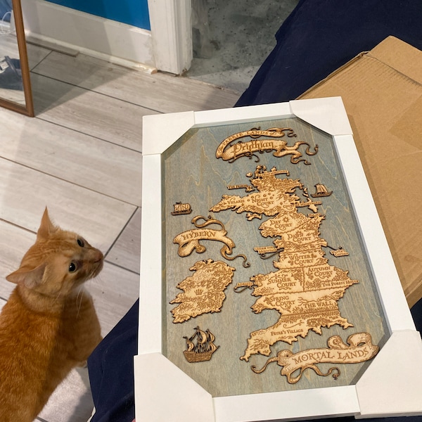3D Wood Engraved Prythian Map ACOTAR Map - Etsy