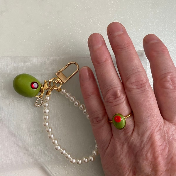 Personalized Martini Olive Keychains - Etsy